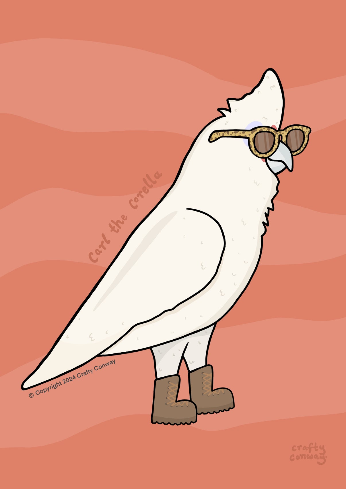 Carl the Corella print – CraftyConway